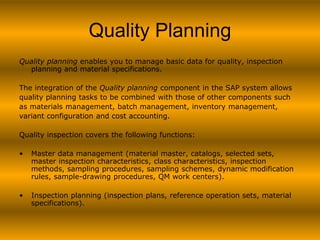 Sap qm ppt | PPTX