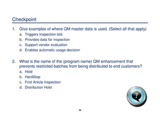SAP QM Complete Document for Quality Management | PDF