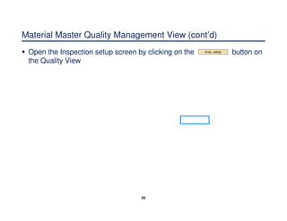 SAP QM Complete Document for Quality Management | PDF