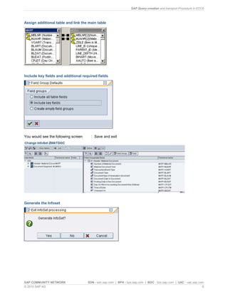 Sap query creation and transport procedure in ecc6 | PDF