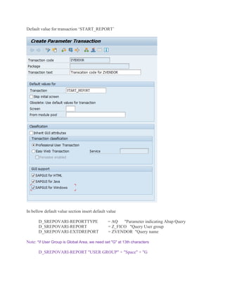 Sap query creation & transcation code creation for sap query | PDF | Databases | Computer ...