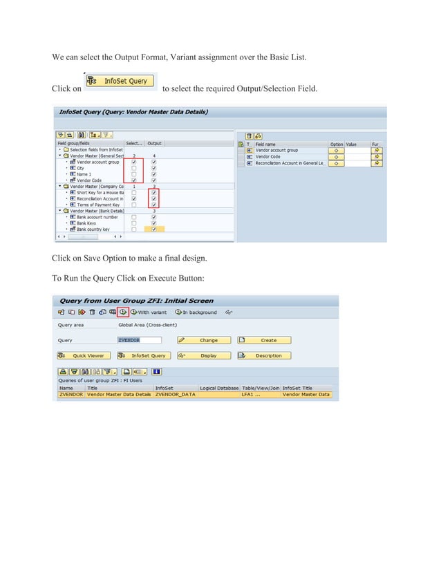 Sap query creation & transcation code creation for sap query | PDF | Databases | Computer ...