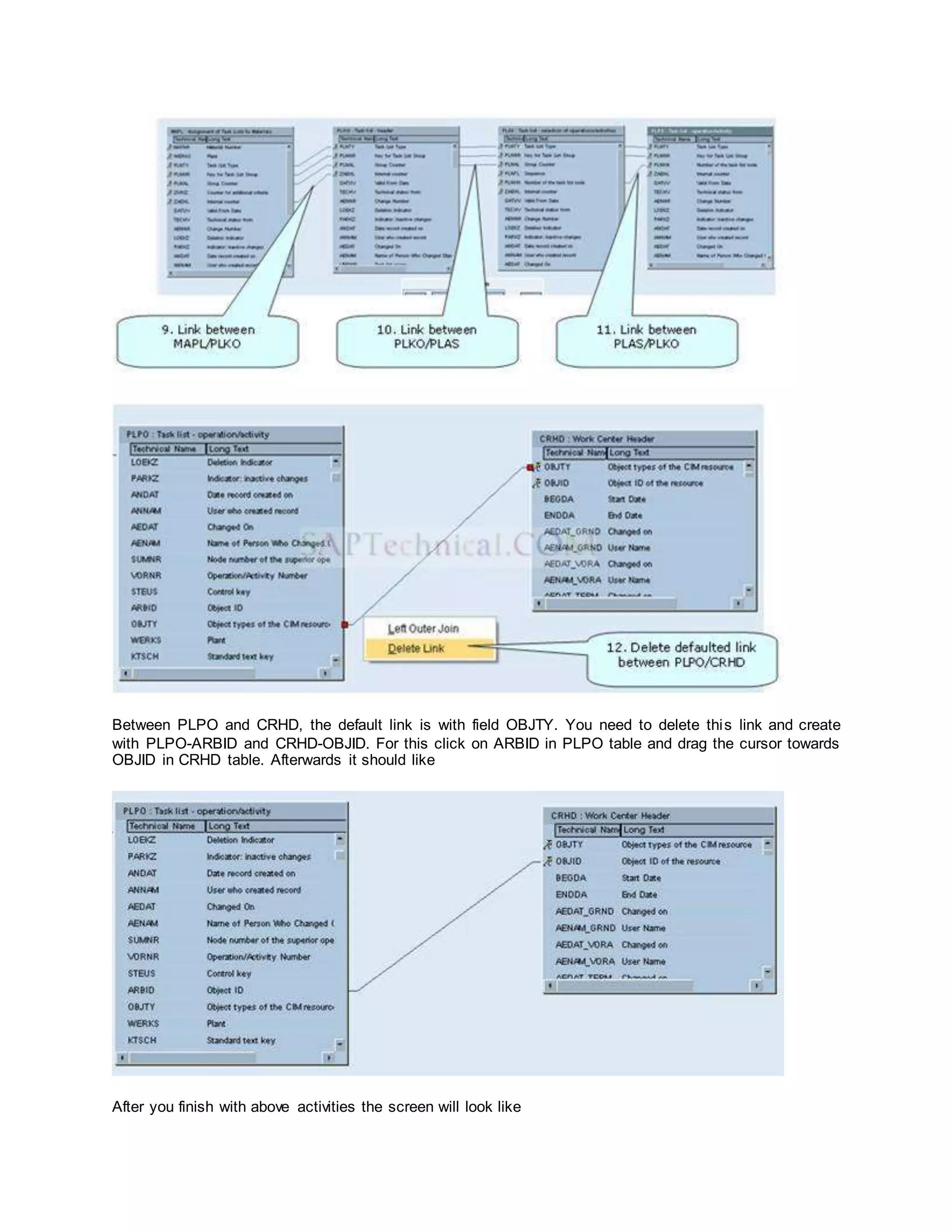 Sap query for task list data extraction | DOCX