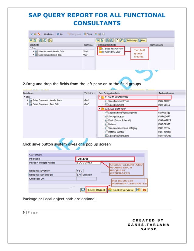 SAP SD QUERY REPORT_GANESH | PDF