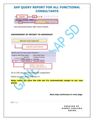 SAP SD QUERY REPORT_GANESH | PDF