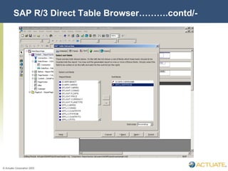 SAP R3 SQL Query Builder | PPT