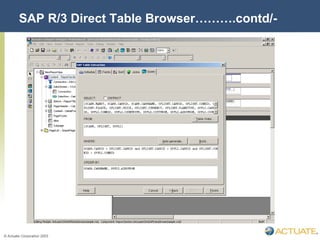 SAP R3 SQL Query Builder | PPT