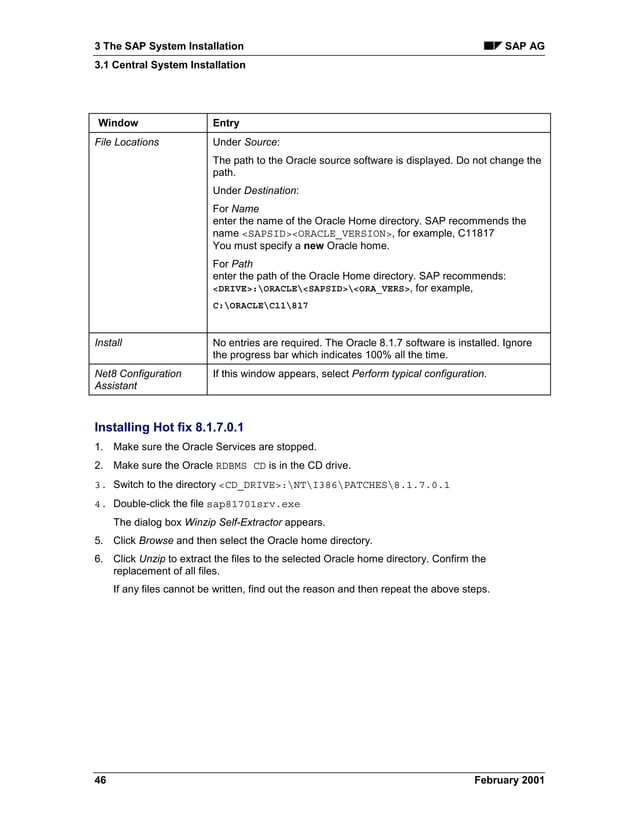 Sap R3 Installation On Windows Oracle Database