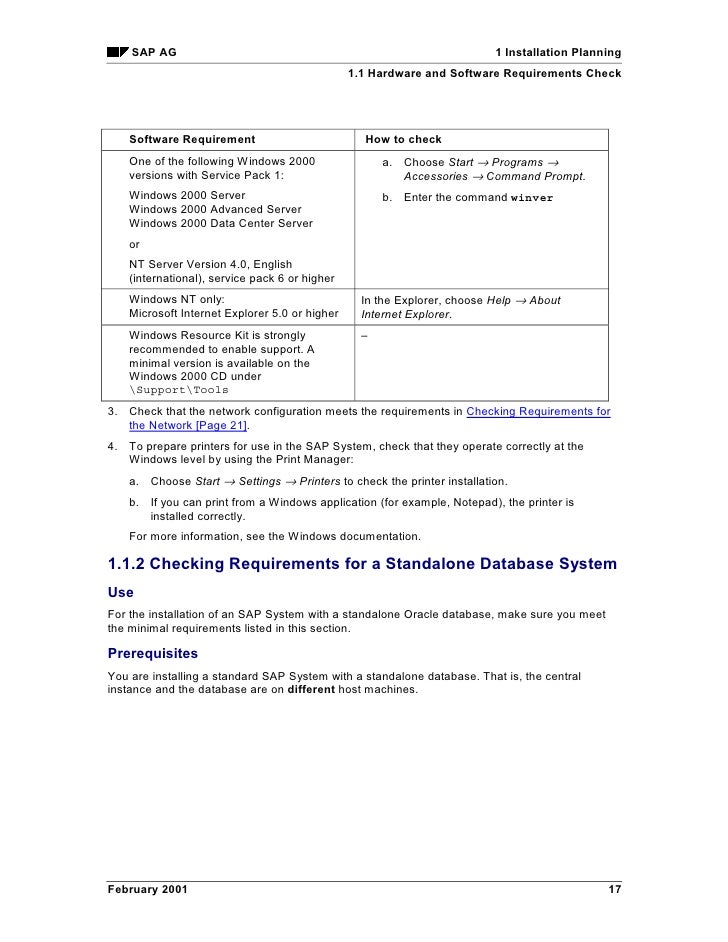 Sap r3 installation on windows oracle database