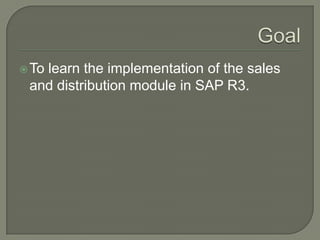 Sap R3 S And D Module | PPT