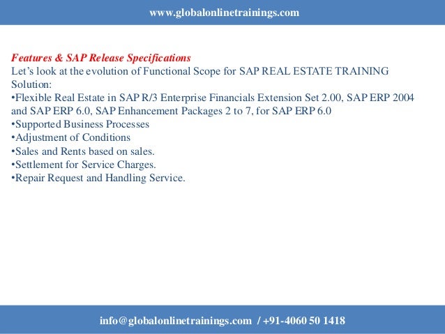 SAP REAL ESTATE Training | SAP REFX Training – GOT