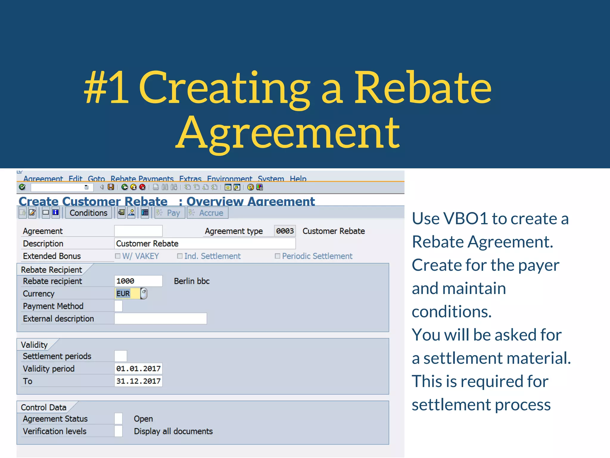 SAP Rebate agreement processing | PDF