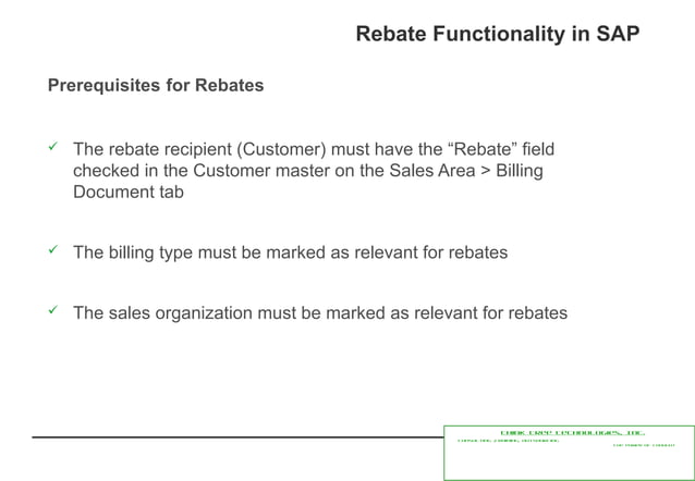 Sap rebates by dilip sadh | PPT