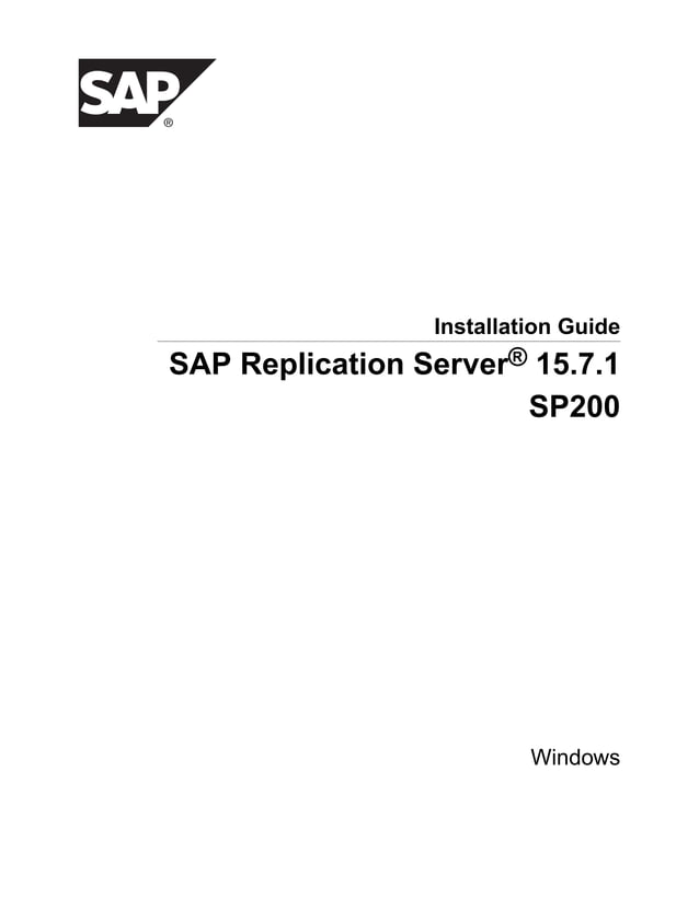 Sap replication server | PDF