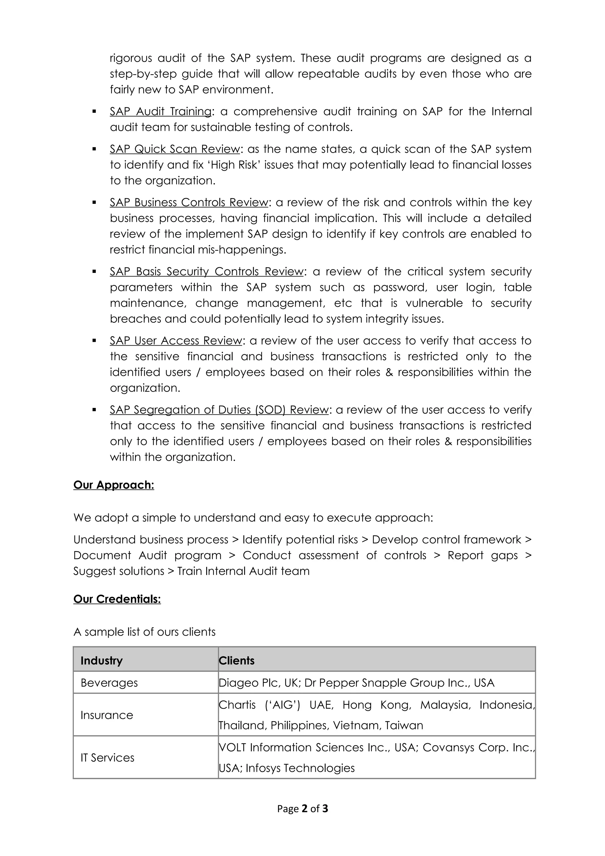 Sap Risk Advisory Service V1.0 | DOC | Business | Business and Finance