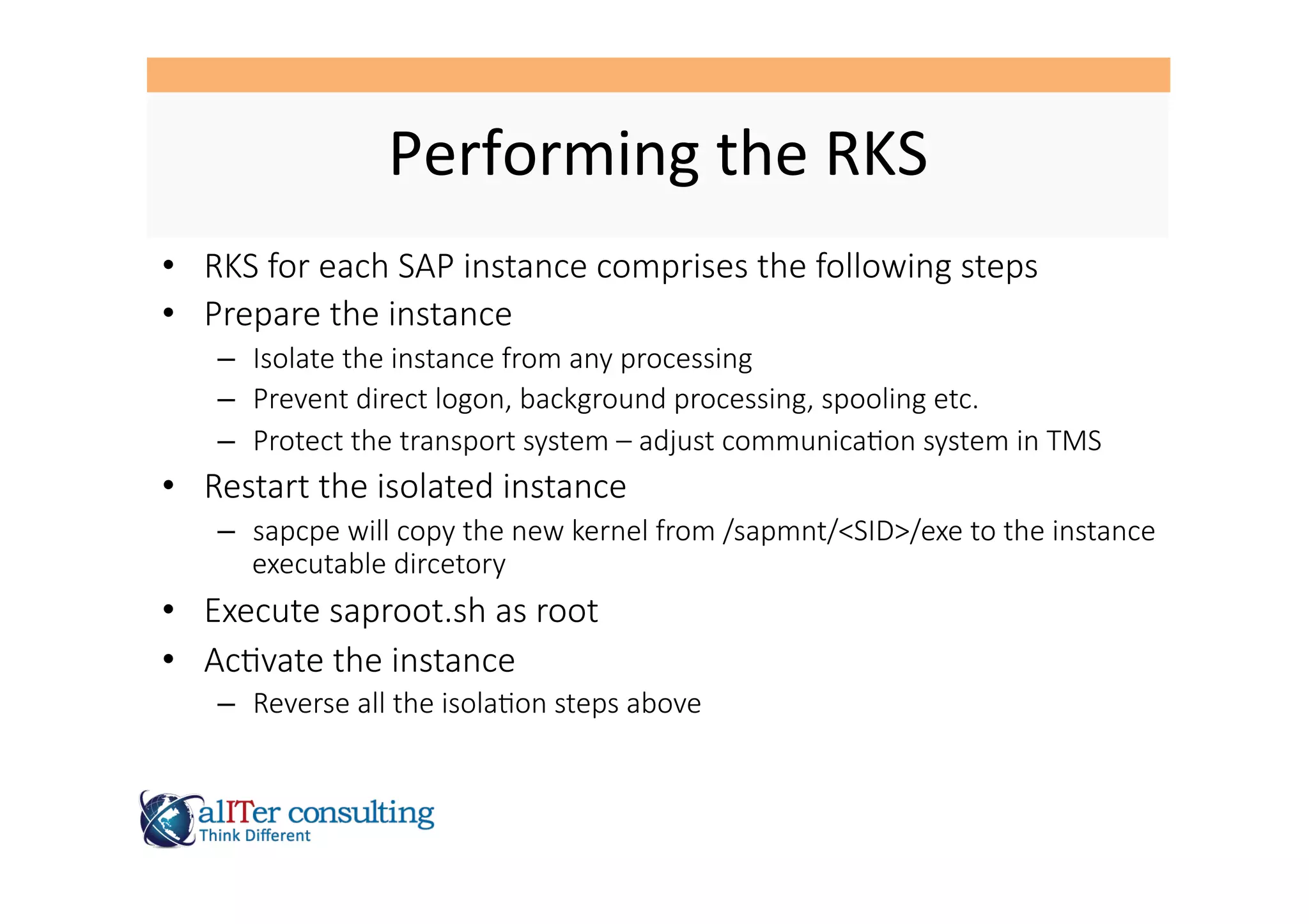 SAP Rolling Kernel Switch RKS | PDF
