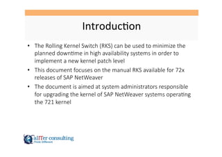 SAP Rolling Kernel Switch RKS | PDF