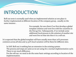 SAP Roll Out - An Introduction and Advantages | PPTX