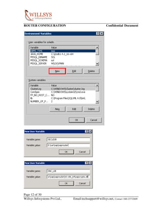 Sap router confi | PDF
