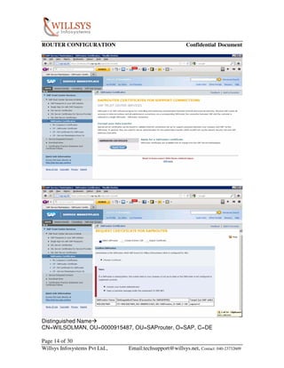 Sap router confi | PDF