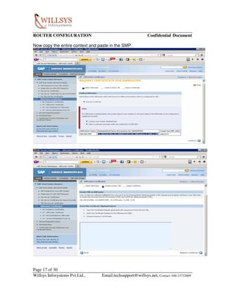 Sap router confi | PDF