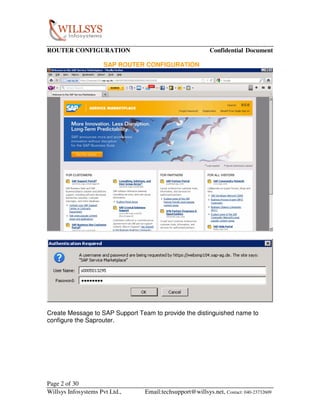 Sap router confi | PDF