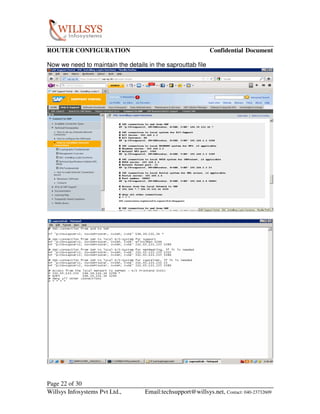 Sap router confi | PDF