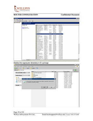 Sap router confi | PDF
