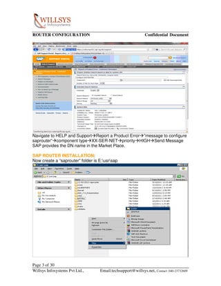 Sap router confi | PDF