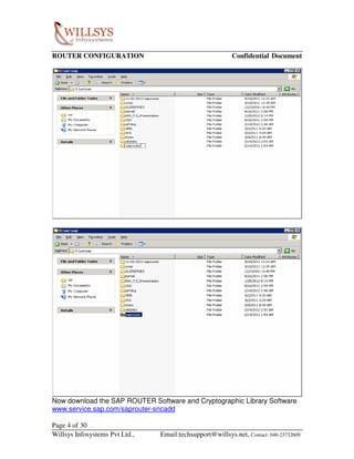 Sap router confi | PDF
