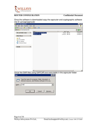 Sap router confi | PDF