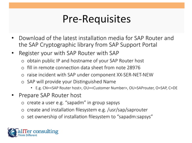 SAP Router Installation with SNC | PPT