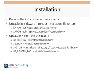 SAP Router Installation with SNC | PDF
