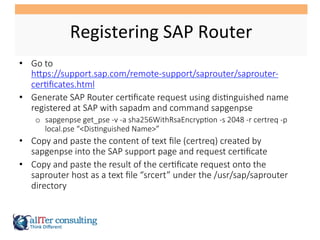 SAP Router Installation with SNC | PPT