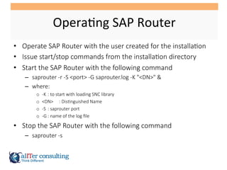 SAP Router Installation with SNC | PPT