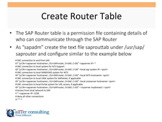 SAP Router Installation with SNC | PDF | Operating Systems | Computer Software and Applications