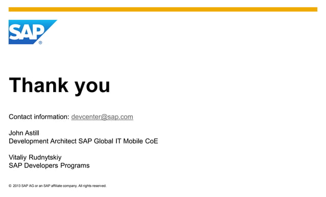 SAP Runs SAP Mobile | PPT