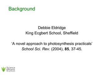 SAPS - Photosynthesis with Algal Balls | PPT