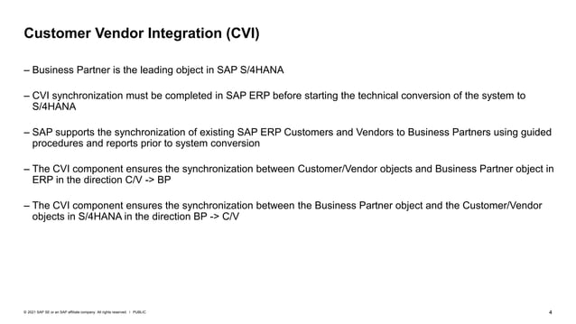 SAP S4HANA Business partner & Customer & vendor Integration | PDF ...