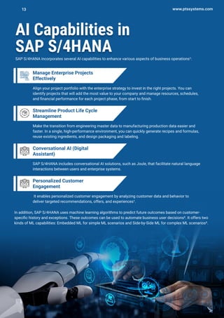 SAP S4 Hana Brochure 3 (PTS SYSTEMS AND SOLUTIONS) | PDF