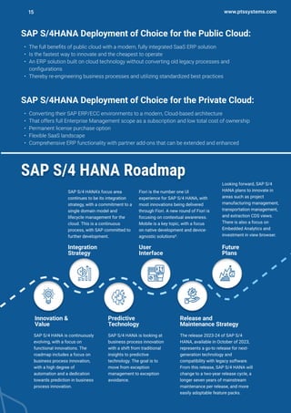 SAP S4 Hana Brochure 3 (PTS SYSTEMS AND SOLUTIONS) | PDF