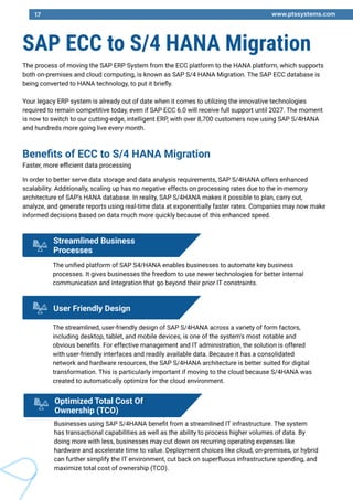SAP S4 Hana Brochure 3 (PTS SYSTEMS AND SOLUTIONS) | PDF