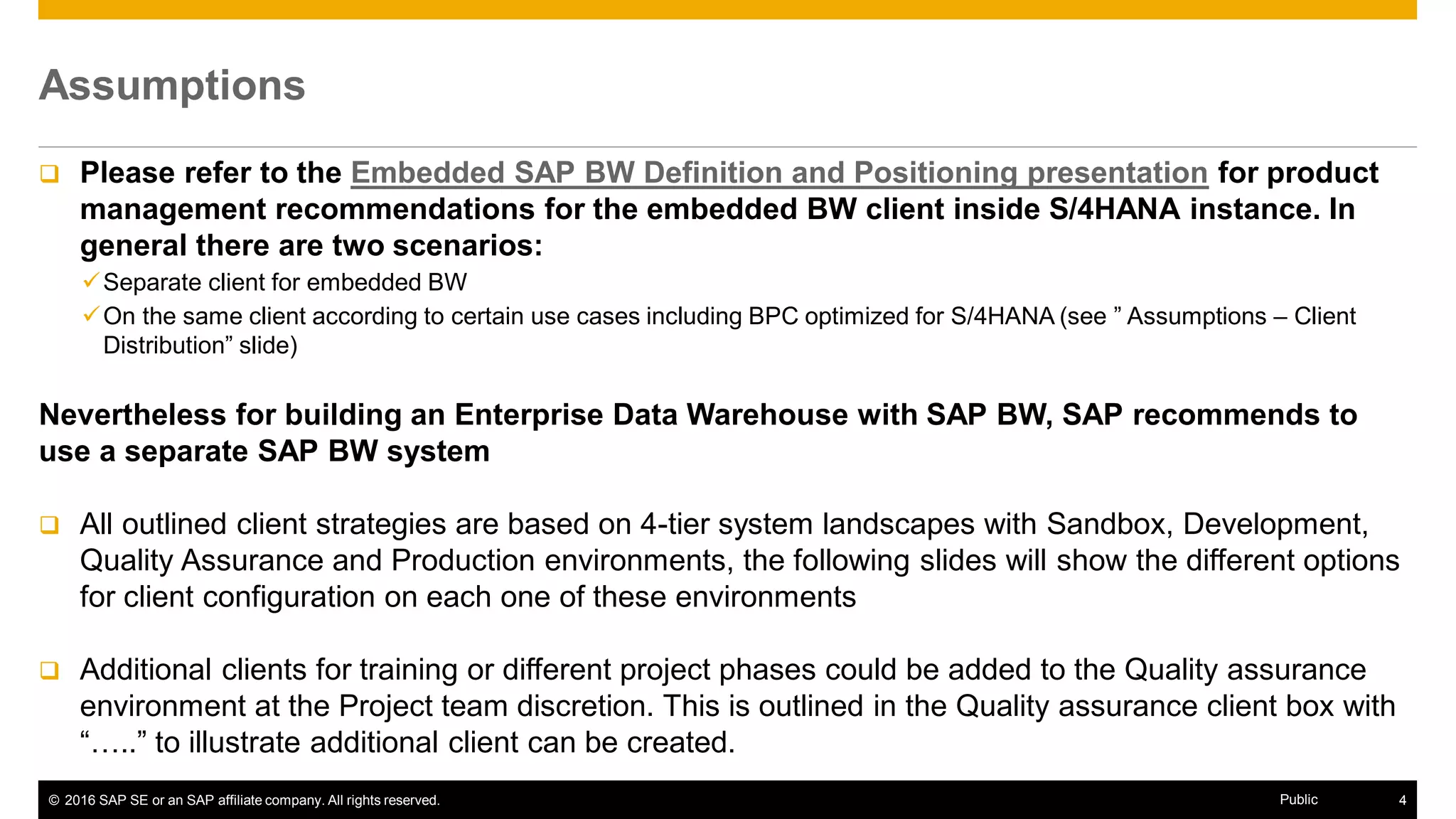 Sap s 4 hana client strategy | PDF