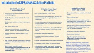 A small comparison between SAP S/4HANA Cloud : Public Vs Private Vs On ...