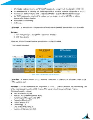 SAP S/4HANA FAQ’s | PDF