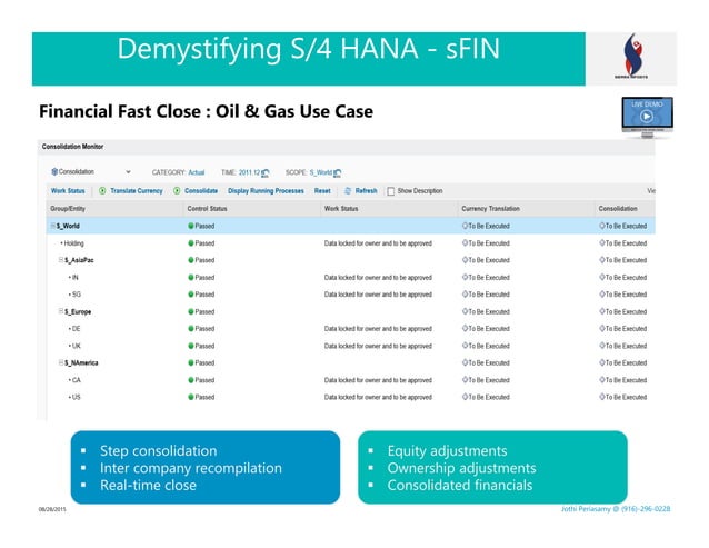 SAP s/4 HANA - sFIN Accelerated Implementation, Upgrade & Migration