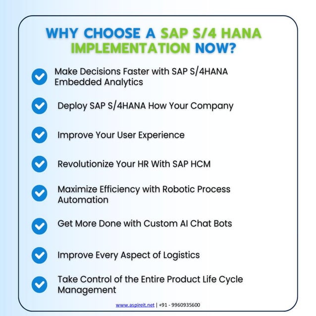 SAP S4 HANA IMPLEMENTATION GUIDE - ASPIRE TECHSOFT ACADEMY | PDF