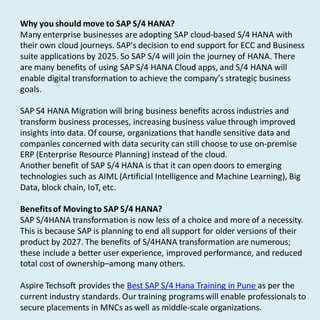 SAP S4 HANA IMPLEMENTATION GUIDE - ASPIRE TECHSOFT ACADEMY | PDF