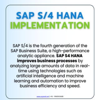 SAP S4 HANA IMPLEMENTATION GUIDE - ASPIRE TECHSOFT ACADEMY | PDF