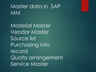 SAP S4 HANA Material Management Module-5 | PPTX